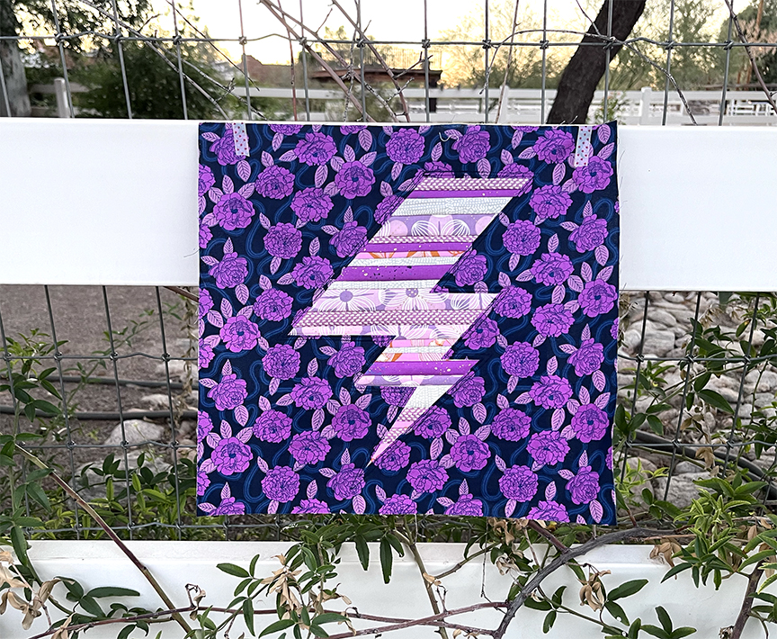 Lightning Quilt Block - brownbirddesigns